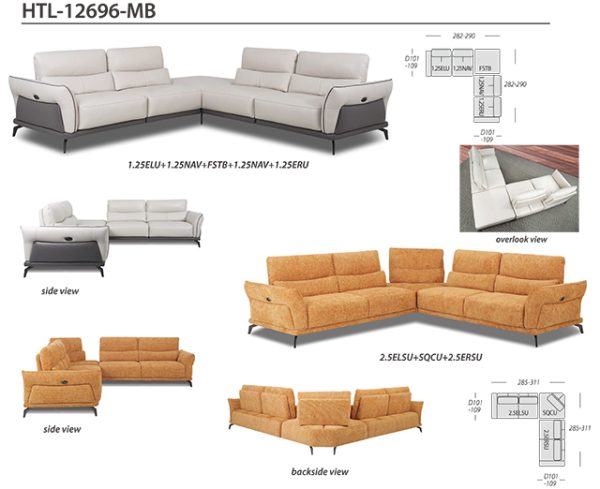 〖HTL〗HTL-12696-MB 背クッションが可動する電動モーションソファ – 家具のトータルコーディネート・インテリアモリタ